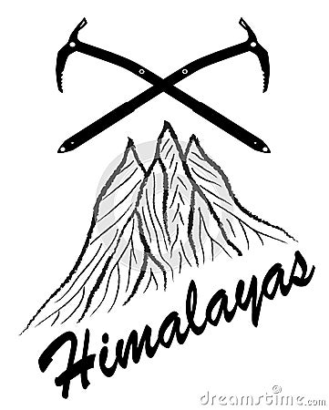 Mount Vector Illustration Himalayas Mountains Logo | CartoonDealer.com ...