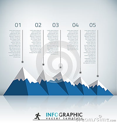 Mountain Infographic Template Stock Vector - Image: 74907173