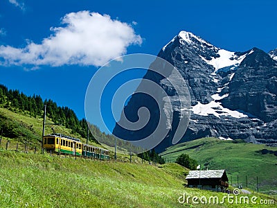 Mountain Train On Eiger Mountain, Switzerland Stock Photos - Image: 6223403