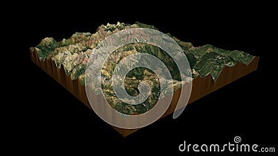 Mountains of Colorado USA Terrain Map 3D Render 360 Degrees Loop ...