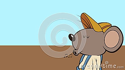 Mouse Builder with Excavator Character Animation Stock Footage - Video ...