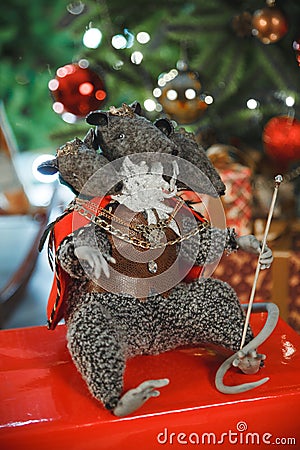 A Mouse Doll Depicting The Three-headed Rat King From The Fairy Tale ...