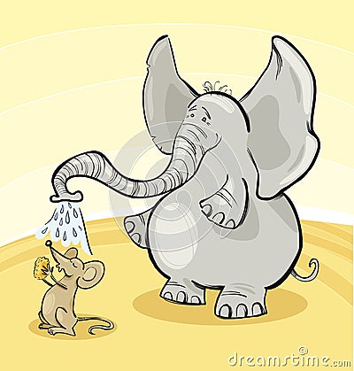 Mouse And Elephant Stock Image - Image: 8566451