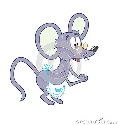Mouse_with_eyeglasses Cartoon Vector | CartoonDealer.com #5064309
