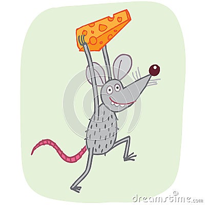 Mouse Stealing Cheese Stock Images - Image: 27568424