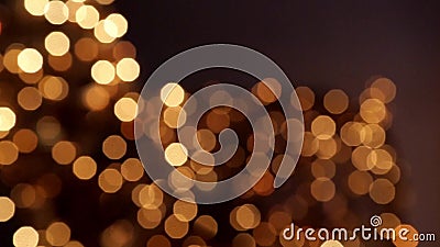 Movement of a Large Number of Yellow Blurry Lights Stock Video - Video ...