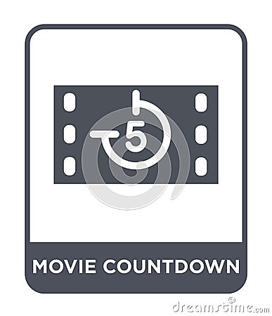 Movie Countdown Icon In Trendy Design Style. Movie Countdown Icon ...