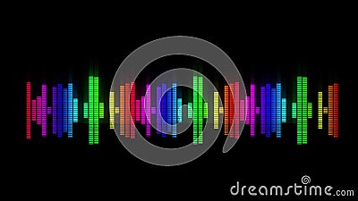 Moving Bars Audio Equalizer Sound Waves Meter Loop Animation Video ...