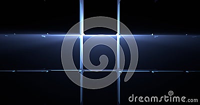 Bright Light Moving Across Grid Stock Video - Video of render, space ...