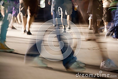 Moving crowd.motion blur - Stock Image - Everypixel
