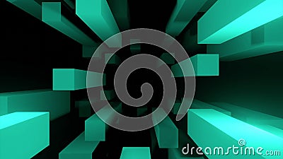 Moving Flow of Rectangular 3d Lines. Design. Geometric 3d Lines Move in ...