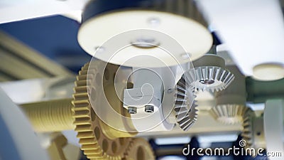 Moving Mechanical Details of Different Shapes and Sizes Stock Footage ...