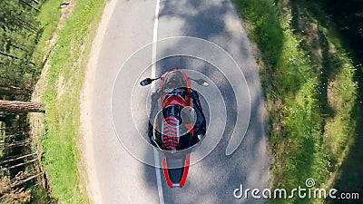 A Person Rides a Motorbike on a Road Fast. Stock Video - Video of ...