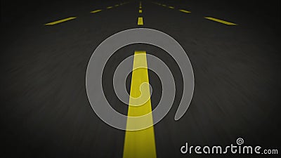 The Road is Endlessly Moving Forward. Stock Footage - Video of ...