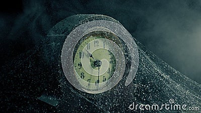 Dust Swirls Over Cobweb Covered Clock Stock Video - Video of attic ...