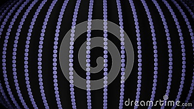 Moving Sphere with Lines and Chain. Design. Bulging Chains with 3D ...