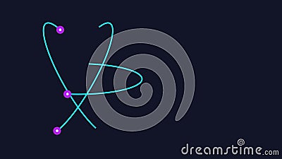 Moving Spinning Atom. Seamless Loop Animation Stock Video - Video of ...