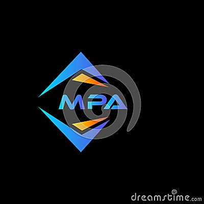 MPA Abstract Technology Logo Design On Black Background. MPA Creative ...