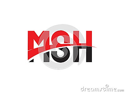 MSH Letter Initial Logo Design Vector Illustration | CartoonDealer.com ...