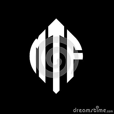 MTF Circle Letter Logo Design With Circle And Ellipse Shape. MTF ...