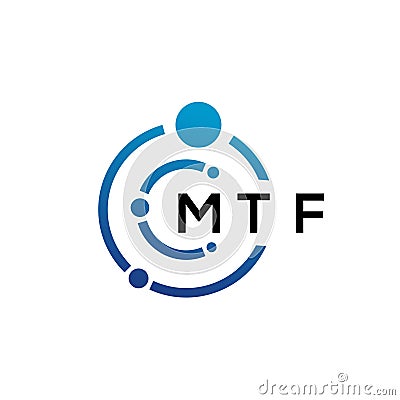 MTF Letter Technology Logo Design On White Background. MTF Creative ...