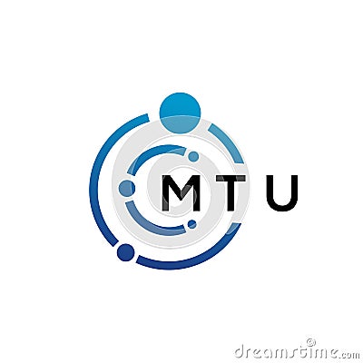 MTU Letter Technology Logo Design On White Background. MTU Creative ...