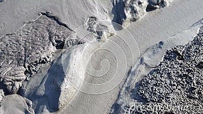 Mud Flow, from an Active Mud Volcano Stock Footage - Video of flowing ...
