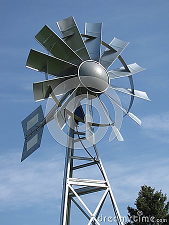 Multi-bladed Steel Windmill Royalty Free Stock Image - Image: 11258826