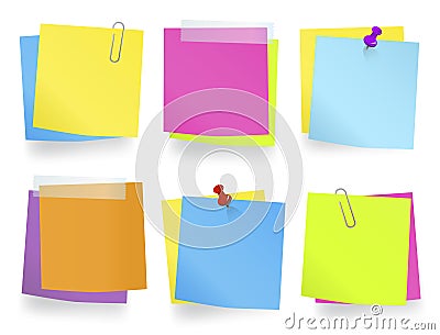 Multi-Colored Memos In A Row Royalty-Free Stock Photography ...