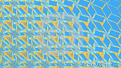 Multi Colored Spiral Wire Pattern. Digital Seamless Loop Animation. 3d ...