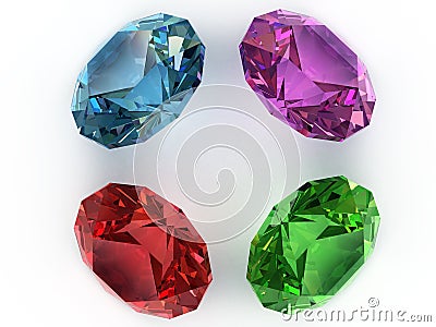Multi-coloured Gemstones Stock Photos - Image: 5009893