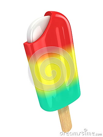 Multi Flavored Ice Cream Bar On A Stick Royalty-Free Illustration ...