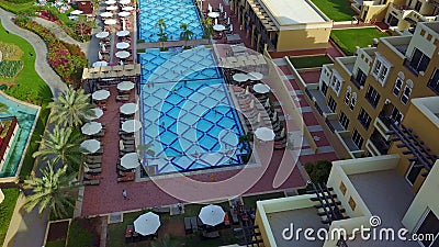 Multi-storey Hotel the Form of a Pyramid Top View Stock Footage - Video ...