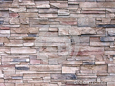 Multi-toned Decorative Stone Wall Stock Photos - Image: 308033