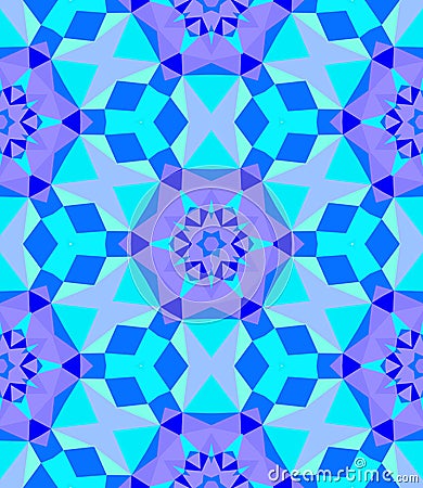 Multicolor Geometric Pattern In Bright Blue. Royalty Free Stock ...