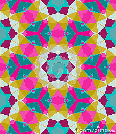 Bright Color Abstract Geometric Pattern, Vector Seamless Stock Vector ...