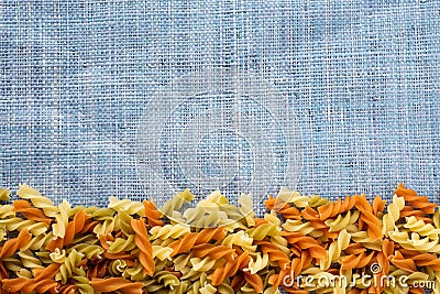 Multicolor Spiral Macaroni Beautiful Decomposed Pasta With A Bottom On ...