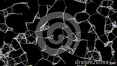 Multicolored Atomic Network Formation Stock Footage - Video of energy ...