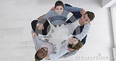 Group of Happy Young Students Showing Unity Stock Footage - Video of ...
