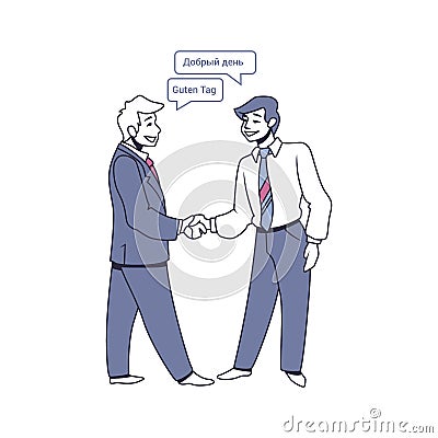 Multilingual People. Characters Talking Different Foreign Languages ...