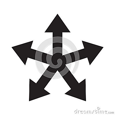 Multiple Arrow Direction Vector Icon | CartoonDealer.com #115240332