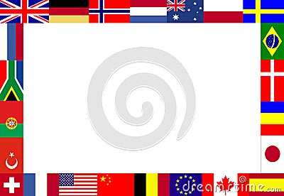 Multiple Flags Frame Stock Photos - Image: 46703