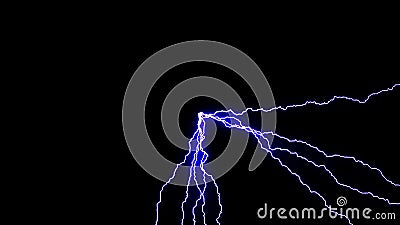Multiple Lightnings Striking from the Middle of the Screen To All Edges ...