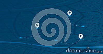 Multiple Markers Indicating Various Routes, Including The Shortest Path ...