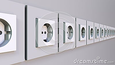Multiple power outlets stock video. Video of seamless - 140245671