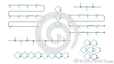Timeline for Infographics on the White Background Stock Video - Video ...
