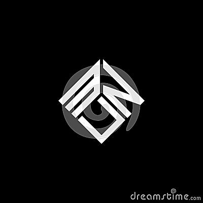 MUN Letter Logo Design On Black Background. MUN Creative Initials ...