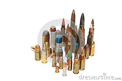 Munition Der Verschiedenen Kaliber, Getrennt Stockfoto - Bild: 19129120