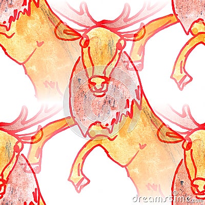 Mural Background Seamless Pattern Deer Texture Royalty-Free Stock Photo ...