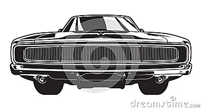 Classic Car Front stock vector. Illustration of cars - 42401418
